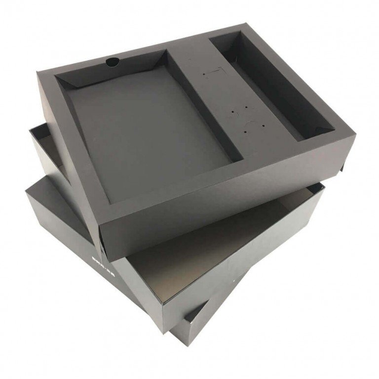 2 Pieces Black Rigid Setup Box- Bespoke Size and Printing