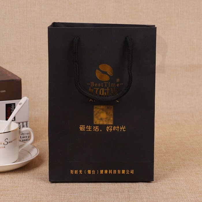 Custom Gold Foil Stamping Paper Shopping Bag- Shanghai BPS Team