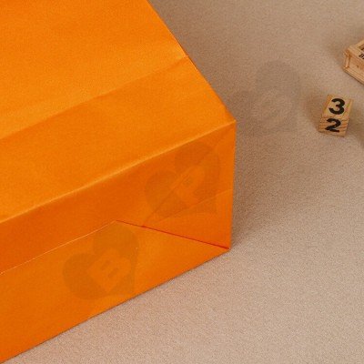 Custom Printed Orange Color Paper Bag For Cake- Shanghai BPS Team