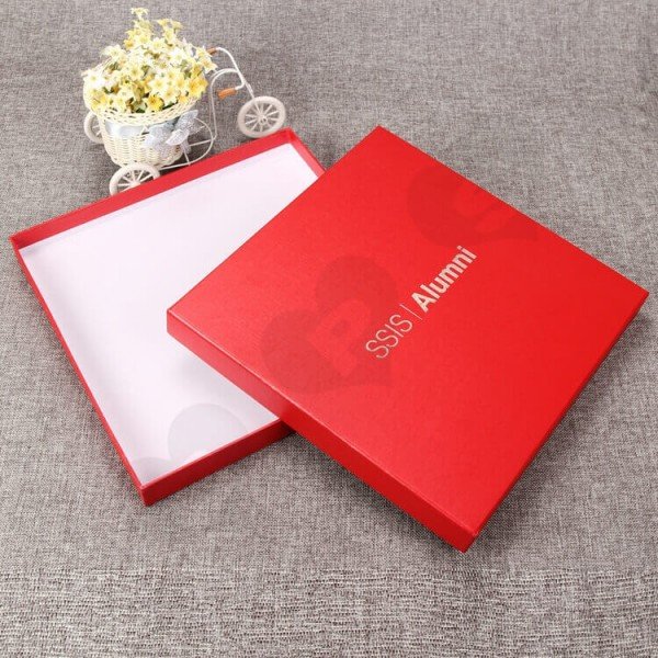 Luxury Rigid Gift Box For Souvenir Silver Foil Stamping
