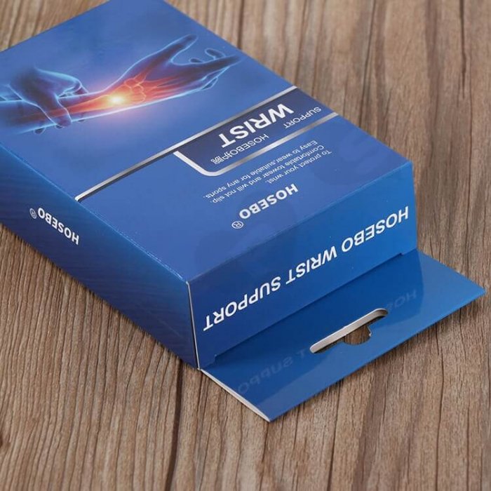 Printed Cardboard Box With Hanger For Wrist Guard- Shanghai BPS