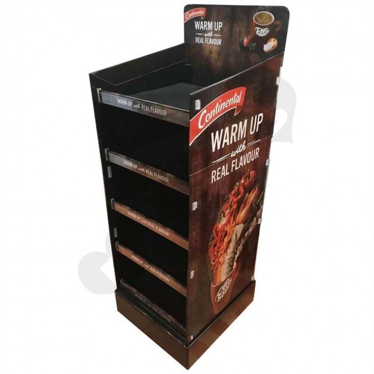 Corrugated Floor Stand POP Snack Shelf- Shanghai BPS