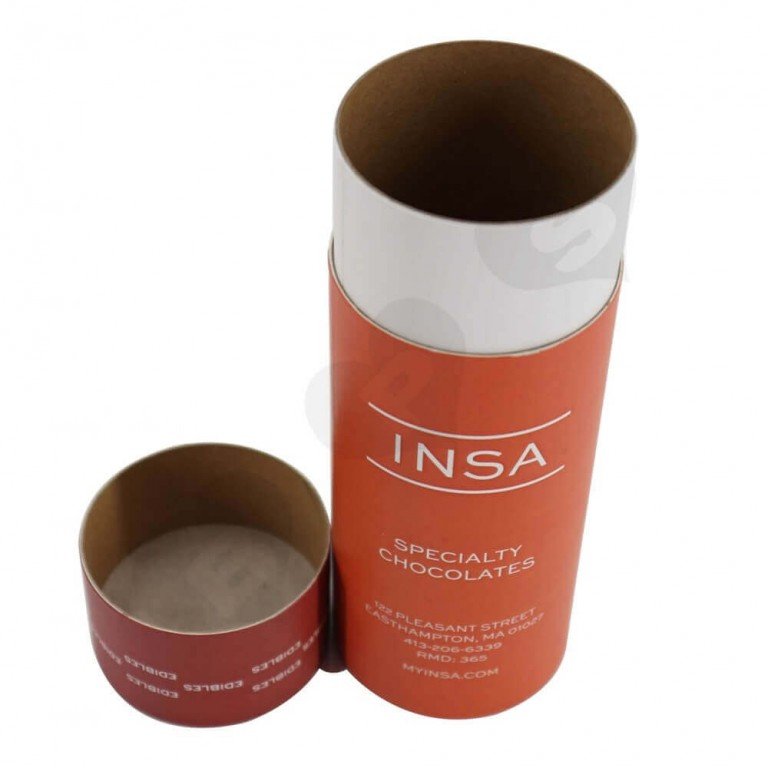 Round Cardboard Tube Cylinder Packaging for Snack Bar- Shanghai BPS