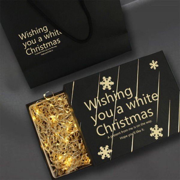 Christmas Gift Shipping Box With Gold Foil Stamping