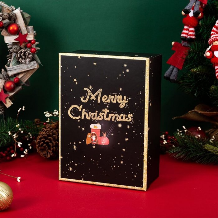 Christmas Season Gift Box With Gold Foil Stamping