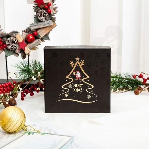 Christmas Season Gift Box With Gold Foil Stamping