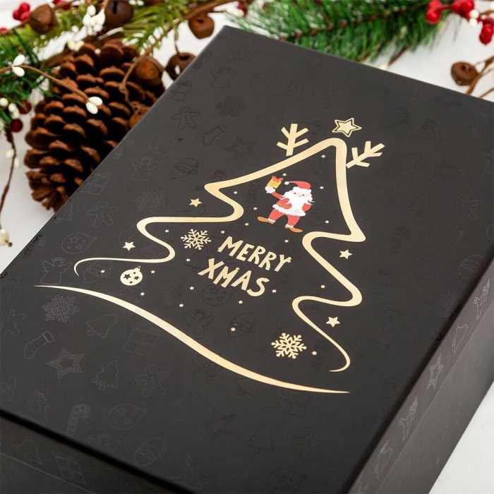 Christmas Season Gift Box With Gold Foil Stamping