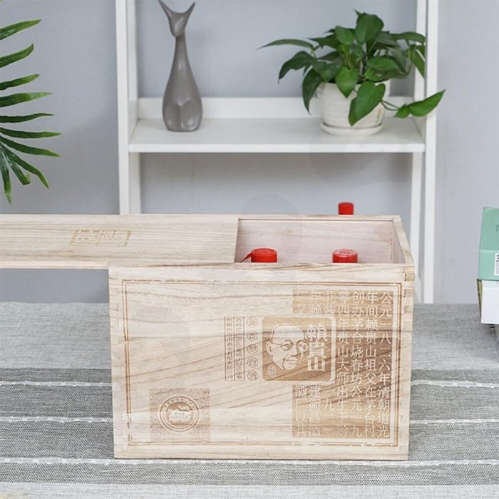 Custom Printed Wooden Case for Six Pack Wine - SH Custom Packaging