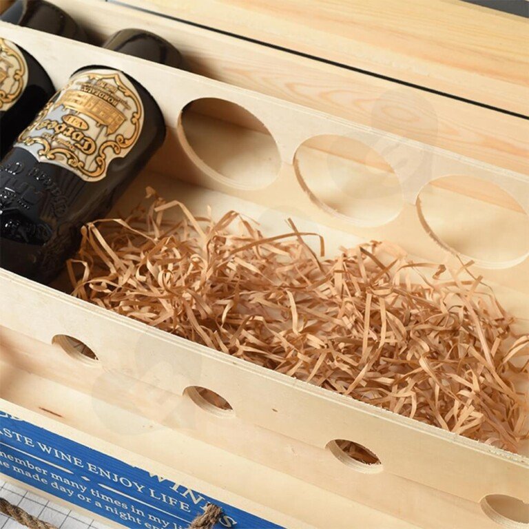 Customizable Six Pack Wine Box with Timber Divider- SCP