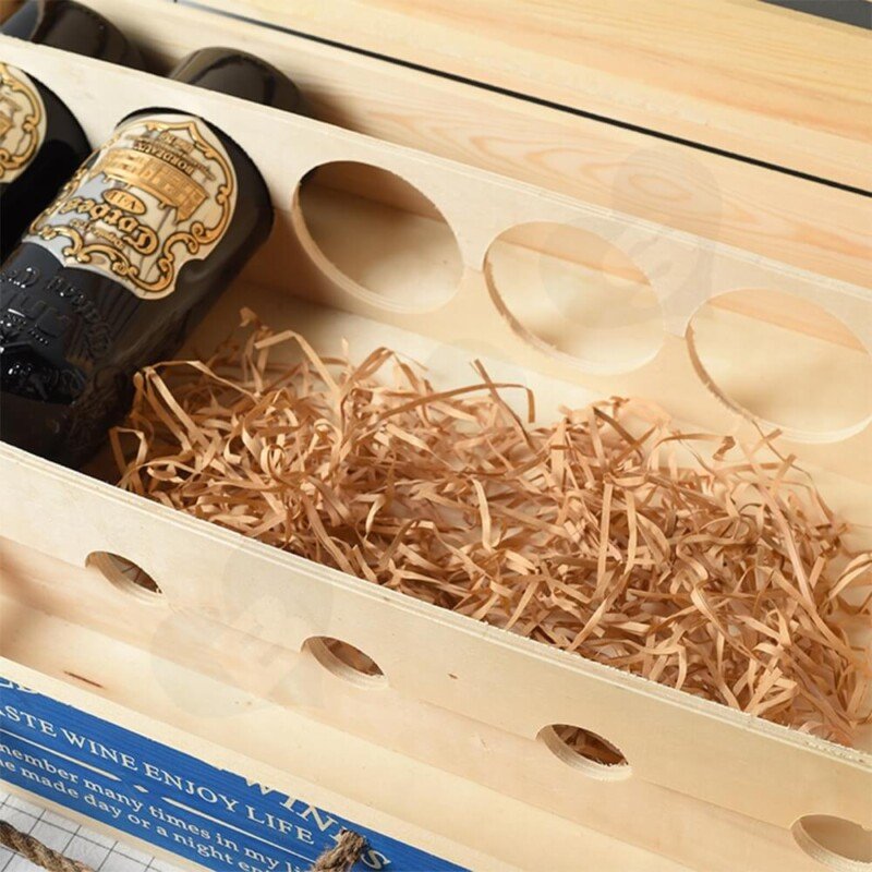 Customizable Six Pack Wine Box with Timber Divider- SCP