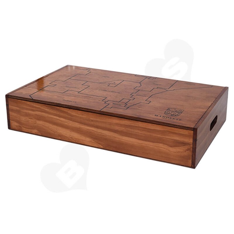 Lift Off Lid Six Pack Wine Bottle Box Laser Printed-SH Custom Packaging