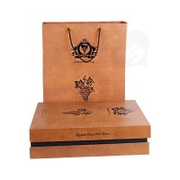 Specialty Pattern Texture Wine Box with Insert Linen - Custom Packaging